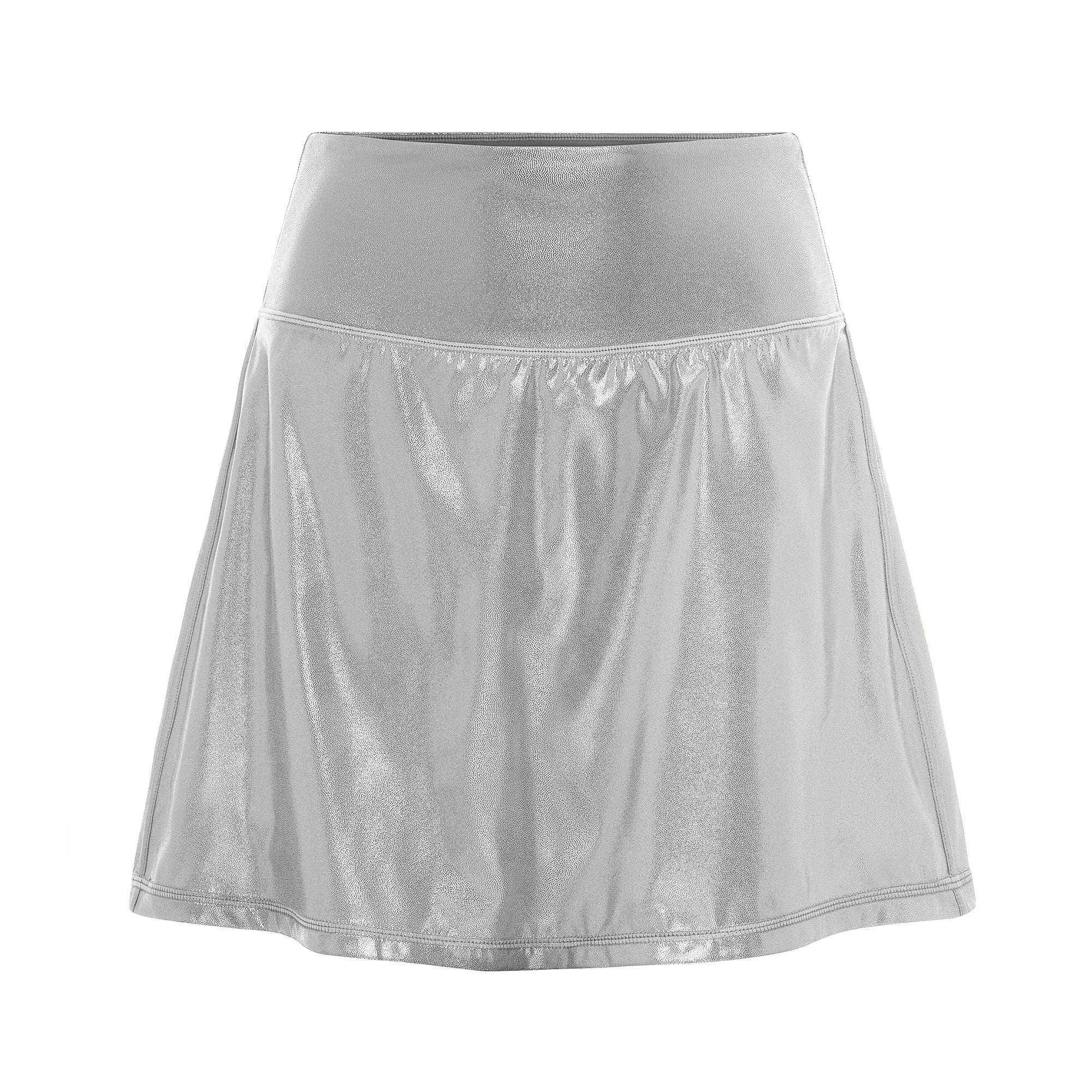 Silver Metal Athletic Skort